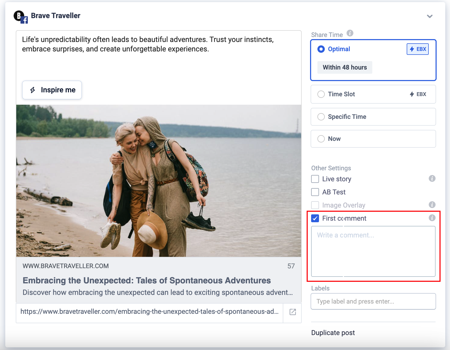 First Comment – Echobox